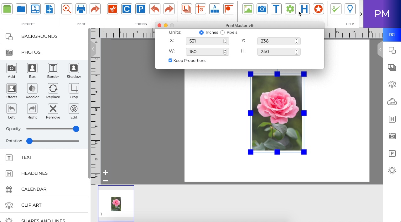Photo Edit - PrintMaster v9 Userguide
